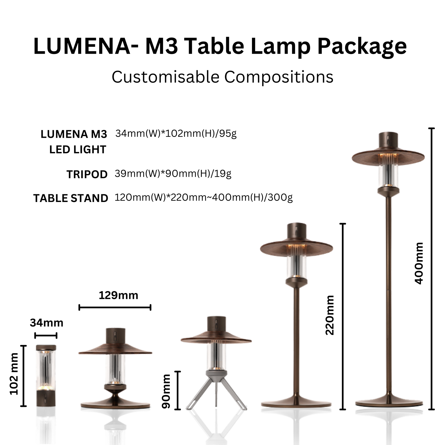 LUMENA - M3 Table Lamp Package – Nestful